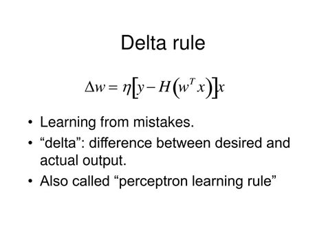 ppt the delta rule powerpoint presentation free download id 245867