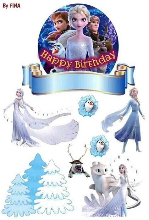Topper Kue Cake Frozen Elsa Anna Custom Nama Dan Ucapan Lazada Indonesia