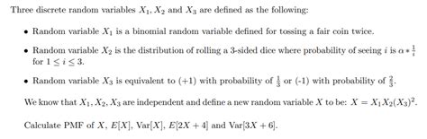 solved three discrete random variables x1 x2 and x3 are