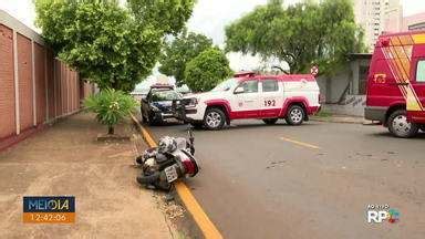 Meio Dia Paraná Londrina Motociclista fica ferido em acidente na Av