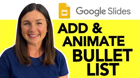 Google Slides How To Add And Animate A Bulleted List In Google Slides