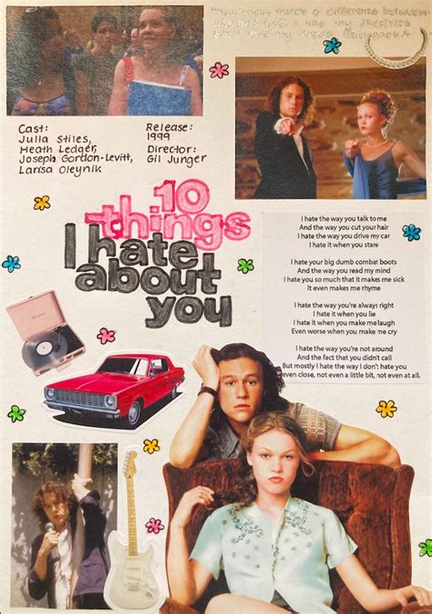 Movie Journal 10 Things I Hate About You 10 Things Movie Collage