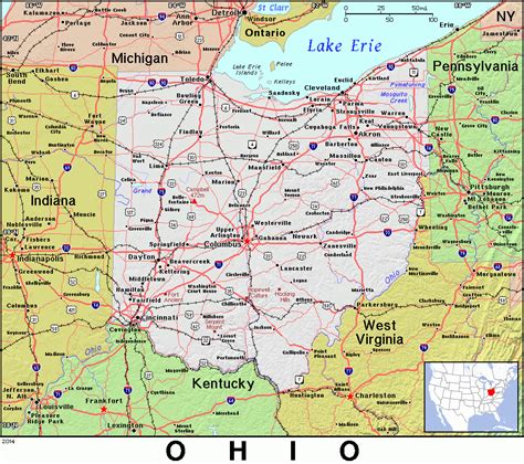 OH Ohio Public Domain Maps By PAT The Free Open Source Portable Maps