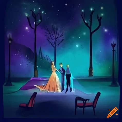 Poster Image Of An Elegant Outdoor Party Under A Starry Sky On Craiyon