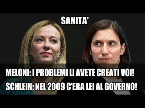Sanità memorabile botta e risposta tra Elly Schlein e Giorgia Meloni