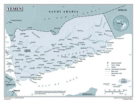Large Detailed Political Map Of Yemen With Roads Cities And Airports