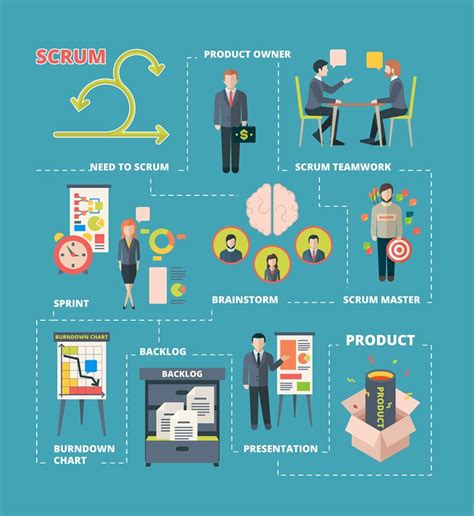 scrum infographic project collaboration work agile system scrum stage by onyx thehungryjpeg