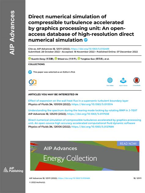 pdf direct numerical simulation of compressible turbulence accelerated by graphics processing