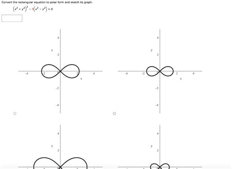 solved convert the rectangular equation to polar form and