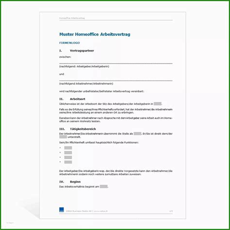 Muster Arbeitsvertrag Gastronomie Kostenlos Kostenlose Vorlagen Zum