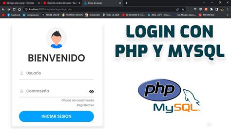 Como Hacer Un Login Con Php Y Mysql Php Mysql Css Youtube