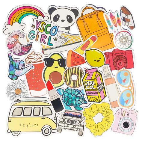 Buy Vsco Stickers For Hydro Flask Water Bottle Stickers Aesthetic Vinyl