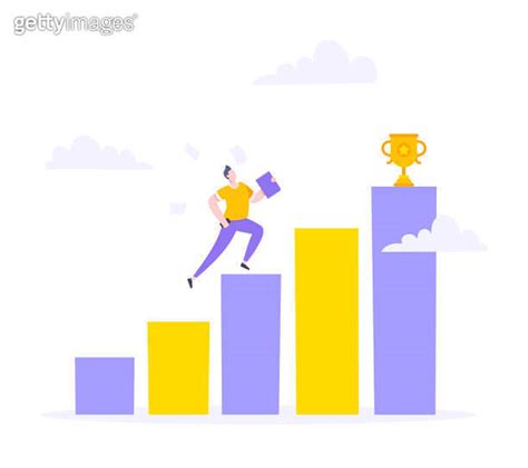 Career Ladder Climbing And Goal Achievement Business Concept Flat Style