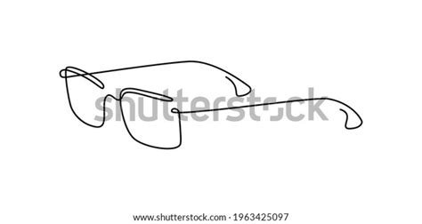 Glasses Continuous Line Art Drawing Style 스톡 벡터로열티 프리 1963425097 Shutterstock