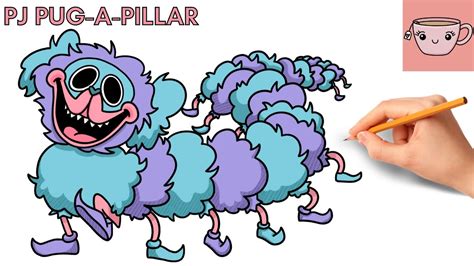 How To Draw Pj Pug A Pillar Poppy Playtime Easy Drawings Dibujos