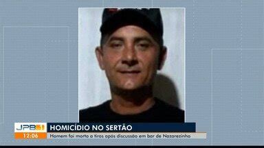 JPB1 Homem é morto a tiros após discussão em bar de Nazarezinho PB