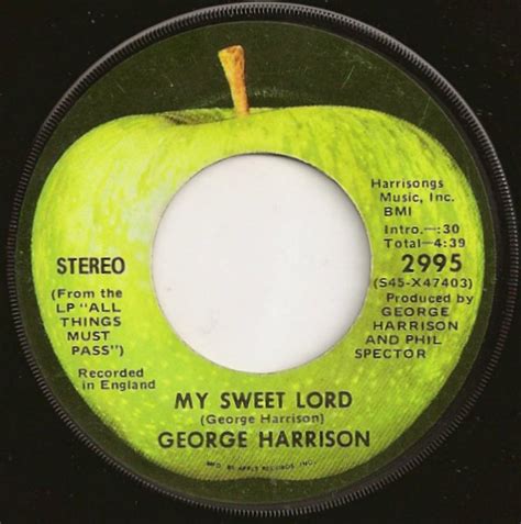 George Harrison My Sweet Lord 1970 Los Angeles Pressing Vinyl
