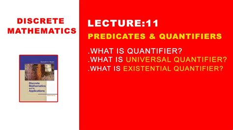 lecture 11 quantifiers in discrete mathematics in urdu universal quantifier existential