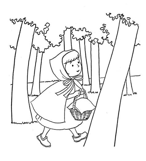 Coloriage Le Petit Chaperon Rouge télécharger et imprimer gratuit sur