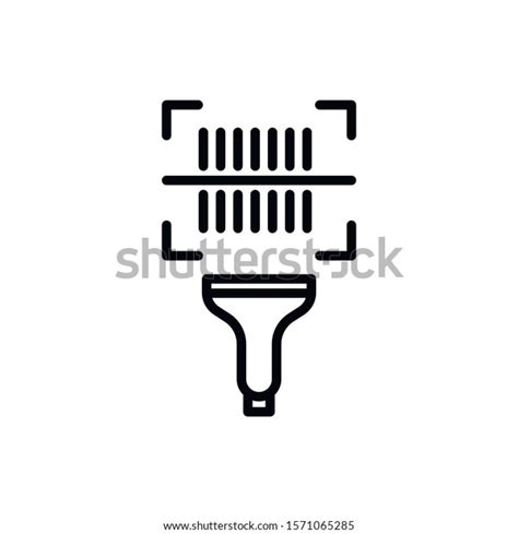 Simple Bar Code Line Icon Stroke Stock Vector Royalty Free 1571065285