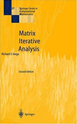 matrix iterative analysis by richard s varga open library