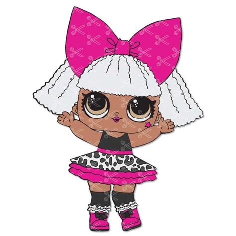 Glitter Diva Lol Doll Svg Dxf Png Cut Files For Cricut And Silhouette