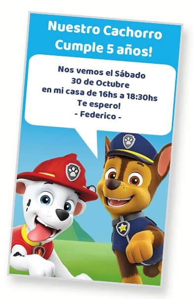 Mejores Invitaci N Paw Patrol Patrulla Canina Whatsapp Digital