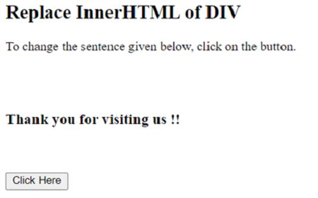 How To Replace InnerHTML Of A Div Using JQuery