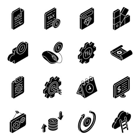 Premium Vector Pack Of Business And Finance Flat Icons