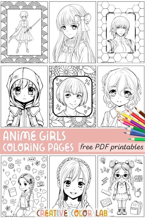 Anime Girls Coloring Pages Free Pdf Printables