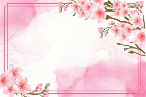 Acuarela Rosa Sakura O Flor De Cerezo En Flor De Patrones Sin Fisuras