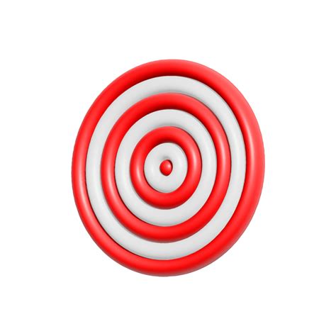 3d Target Icon On White Background Dartboard For Darts Vector Stock