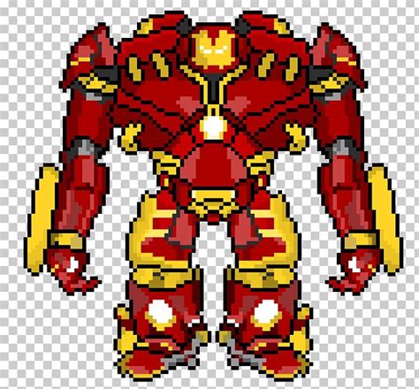 Iron Man Pixel Art Grid