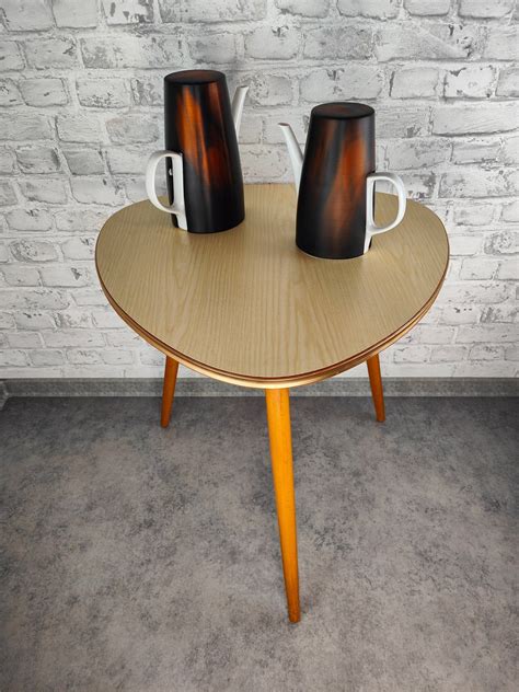 Mesa de riñón 1950 trípode trípode mesa auxiliar mesa de cocina de