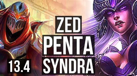 Zed Vs Syndra Mid Penta Legendary Solo Kills