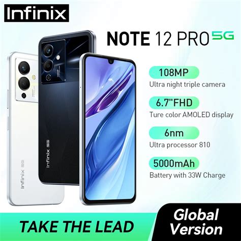 World Premiere Infinix NOTE 12 PRO 5G สมารทโฟน6nm Dimensity 810 6