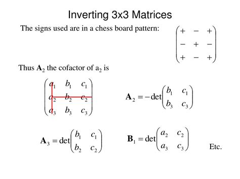 ppt inverting 3x3 matrices powerpoint presentation free download id 1712782