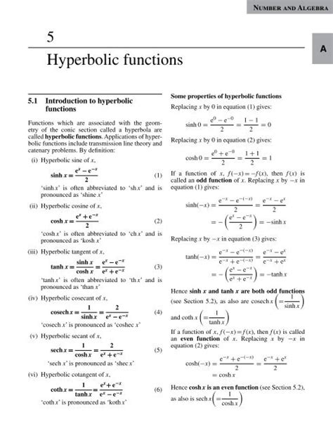 hyperbolic function