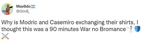 Fans Are Left Bemused As Former Team Mates Casemiro And Luka Modric
