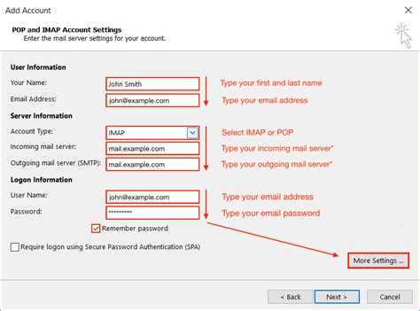 Office Manual Setup Outlook Imap