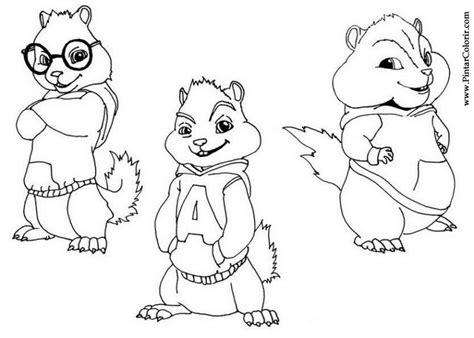 Dibujo De Alvin Y Las Ardillas Para Colorear Y Pintar 35650