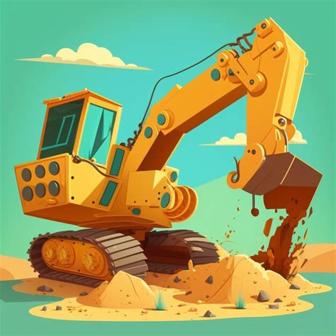 Premium Ai Image There Is A Yellow Bulldozer Digging A Pile Of Dirt