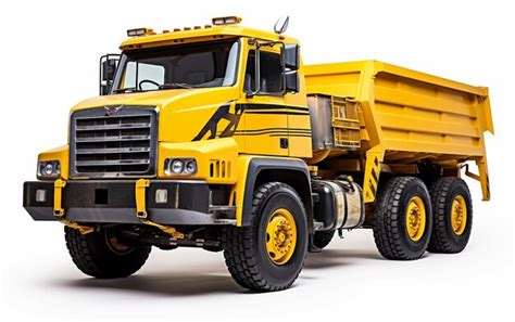 Premium Ai Image Articulated Dump Truck Isolated On A Transparent