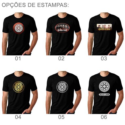 Camiseta Preta Banda Rosa de Saron Católica Gospel Trdc 3 Elo7