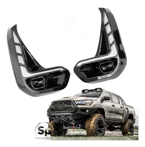 Niebla Drl Led Direccionales Luz De Dia Toyota Hilux 2021