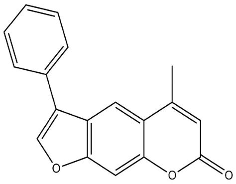 Chemical Structure Of 4 Methyl 6 Phenyl 2H Furo 3 2 G Chromen2 One