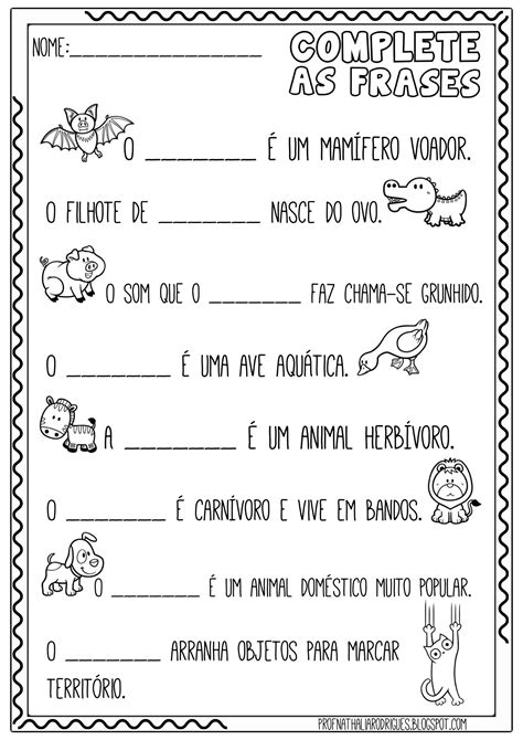 Atividades Complete As Frases Image To U