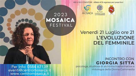 Giorgia Sitta L Evoluzione Al Femminile Mosaica Festival 2023 YouTube