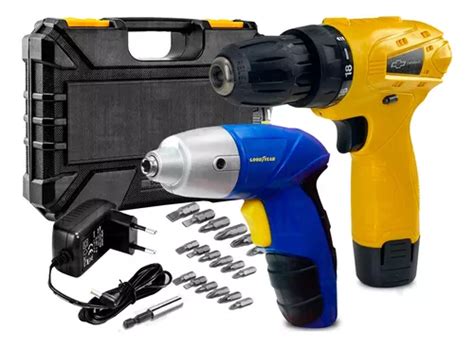 Parafusadeira Furadeira Bateria 12v Litio Biv Chevrolet kit Frete grátis
