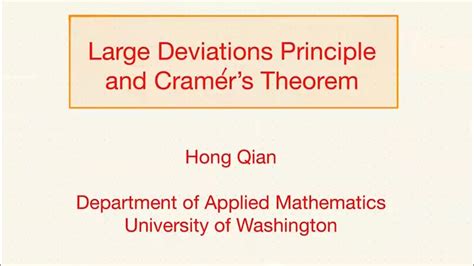 large deviations principle i youtube